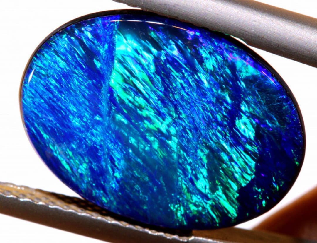 5.42 CTS L.ridge Opal Doublet on Black Potch Stone TBO-A231 - Etsy