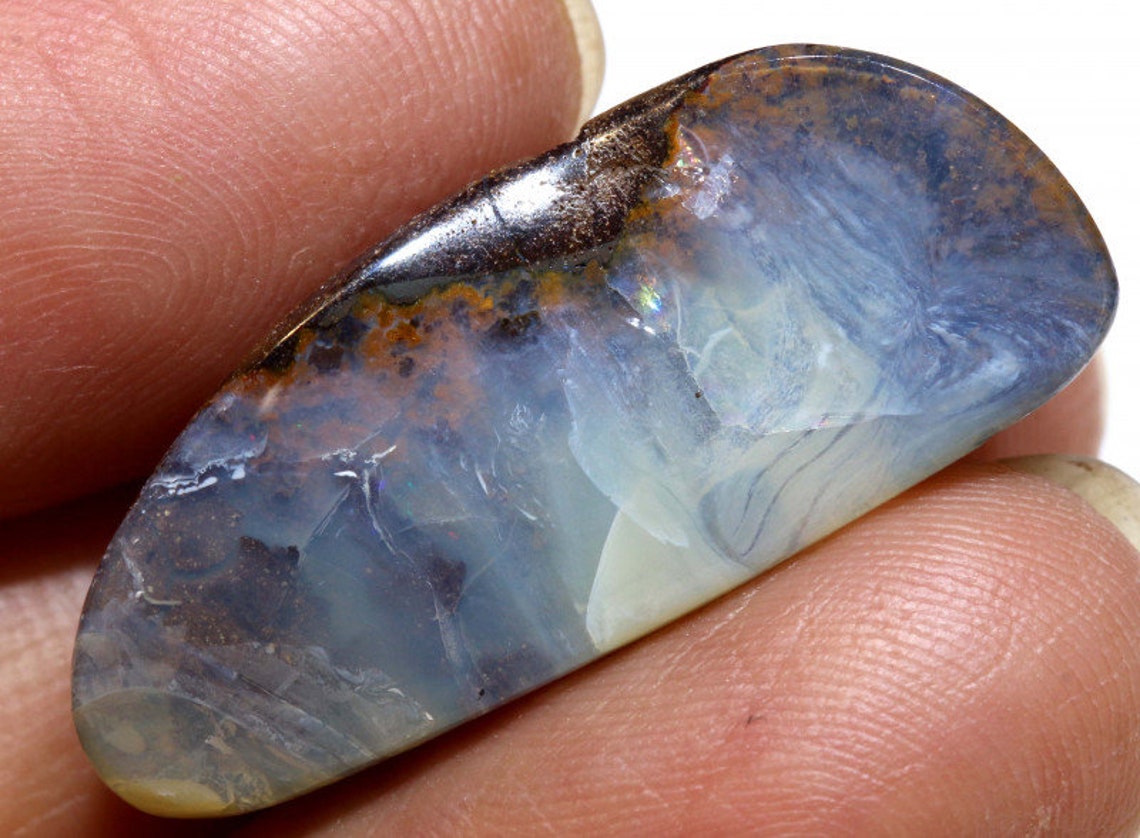 Colgante perforado de ópalo Boulder de 17,95 cts Ro-3224 - Etsy México