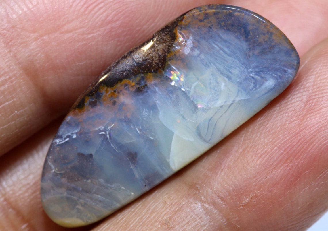 Colgante perforado de ópalo Boulder de 17,95 cts Ro-3224 - Etsy México