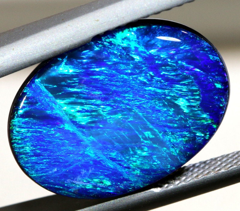5.42 CTS L.ridge Opal Doublet on Black Potch Stone TBO-A231 - Etsy