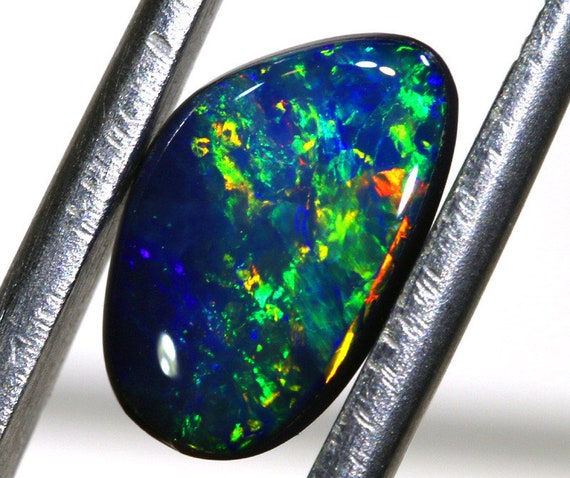 1.61 CTS L.ridge Opal Doublet on Black Potch Stone TBO-A238 | Etsy