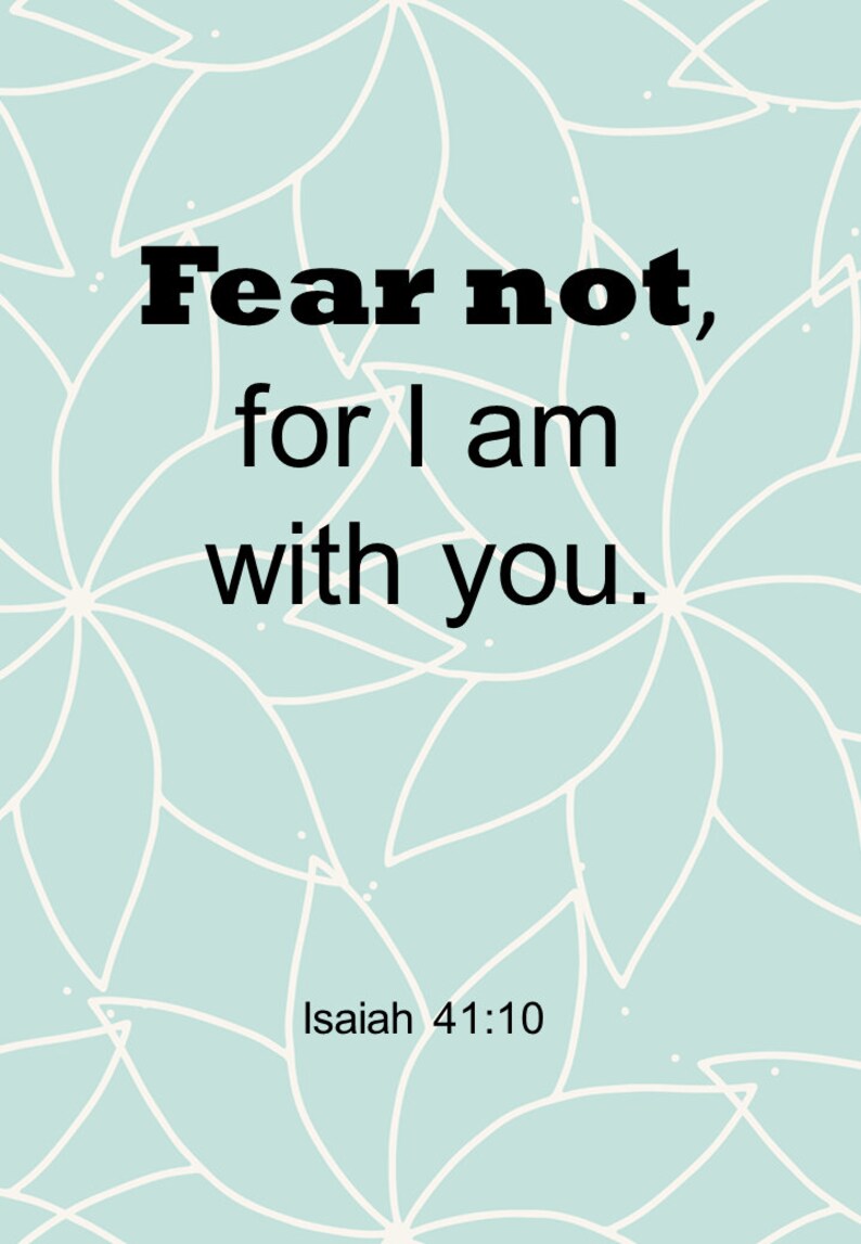 Isaiah 41:10 Bible Verse Poster Printable Digital Download - Etsy