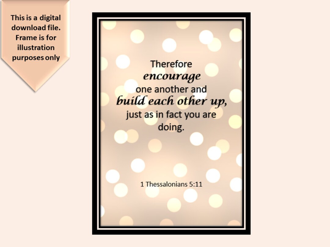 1 Thessalonians 5:11 Bible Verse Poster Printable Digital Download - Etsy