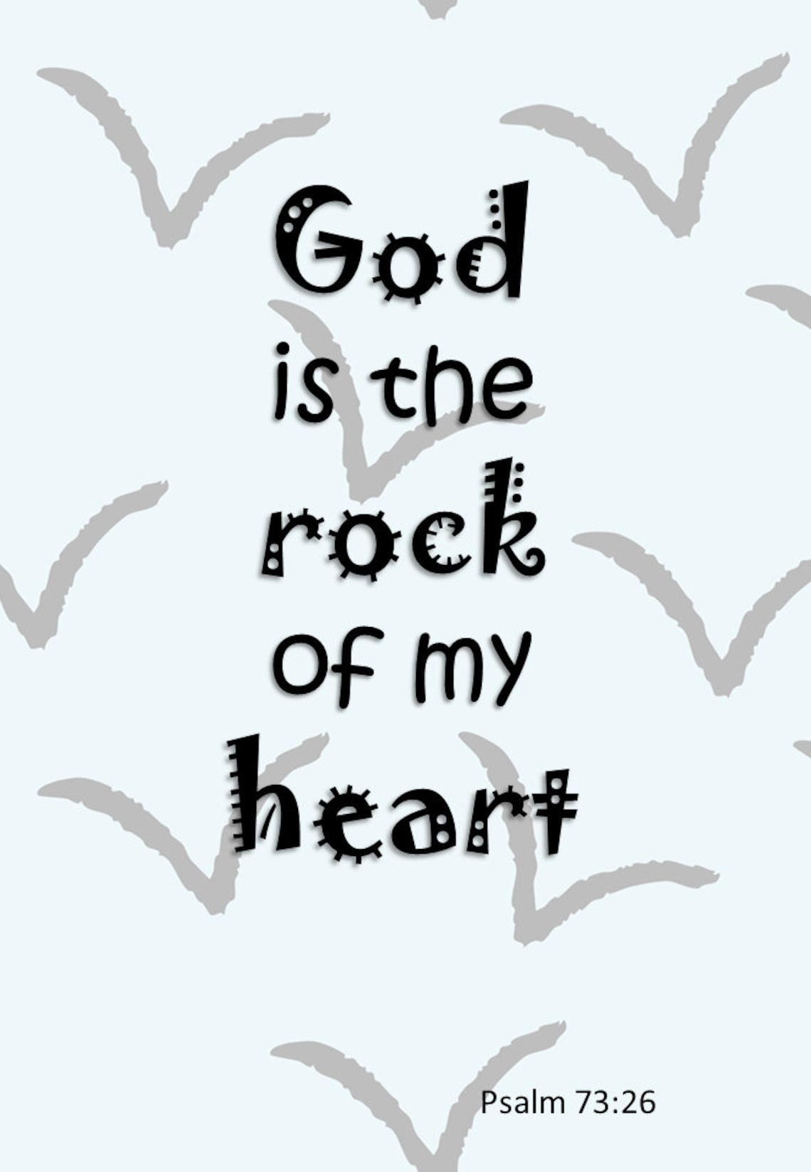 Psalm 73:26 Bible Verse Poster Printable Digital Download - Etsy