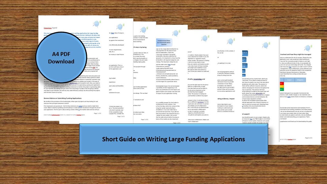 Basic Guide on Writing Funding Applications for Large Grants Printable ...