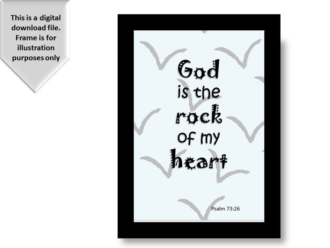 Psalm 73 26 Bible Verse Poster Printable Digital Download Etsy