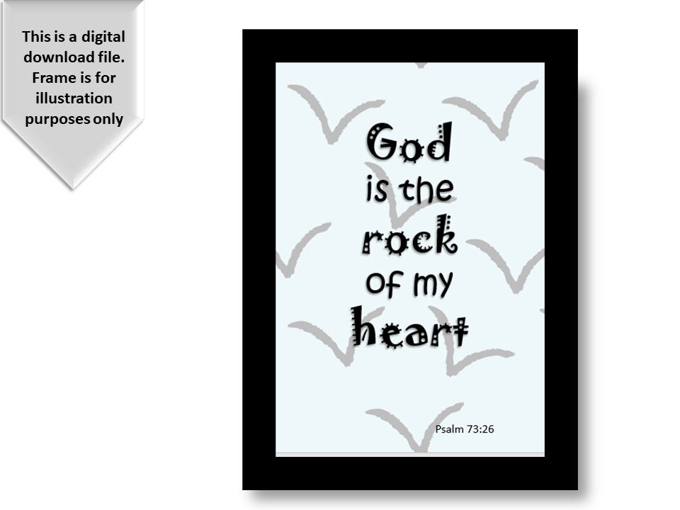 Psalm 73:26 Bible Verse Poster Printable Digital Download - Etsy
