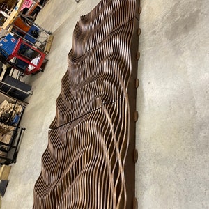 Giant Parametric 3D Wave Wall Artwork Wave - 11'6" H X 5' W - Etsy