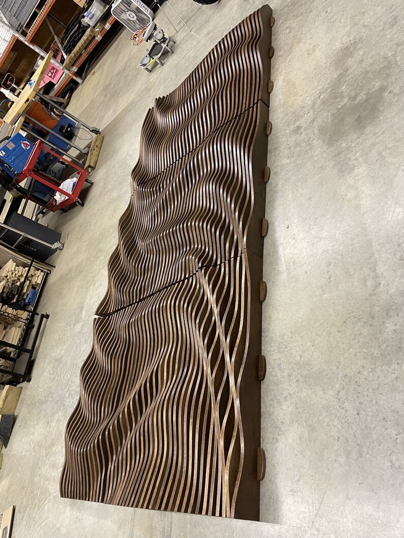 Giant Parametric 3D Wave Wall Artwork Wave - 11'6" H X 5' W - Etsy