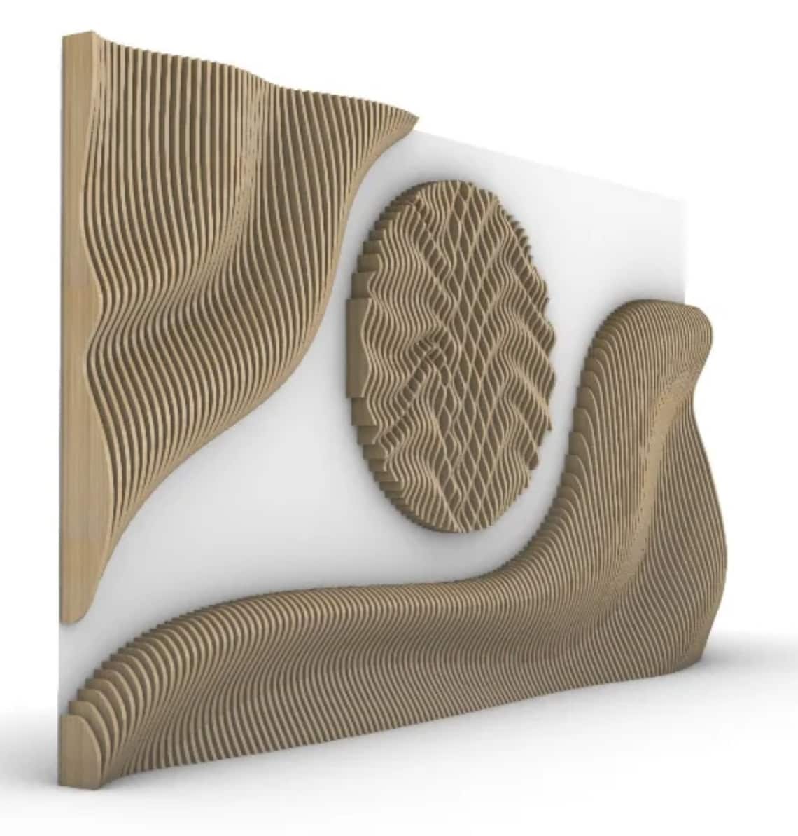 Parametric 3 Piece Showcase Wave Wall 8' H X 15' W - Etsy
