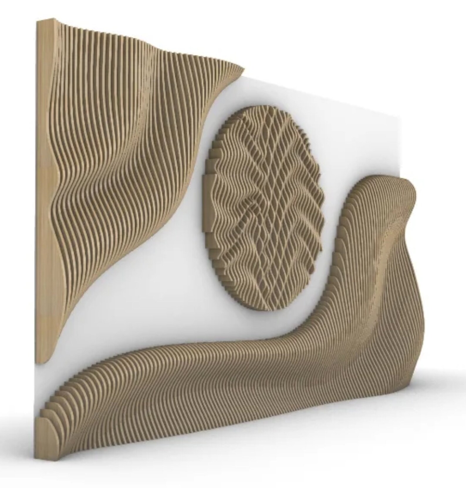 Parametric 3 Piece Showcase Wave Wall - 8' H X 15' W - Etsy