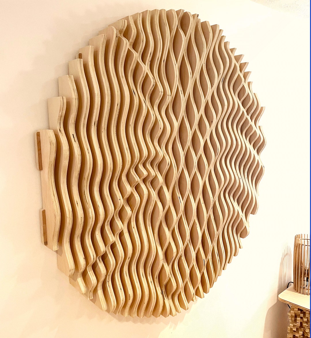 4ft Circle Parametric 3D Wave Artwork, Acoustic Panel - Etsy