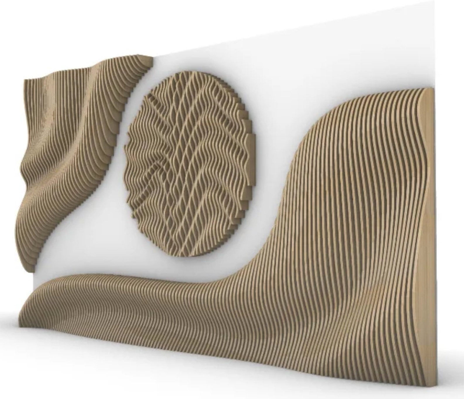 Parametric 3 Piece Showcase Wave Wall 8' H X 15' W - Etsy