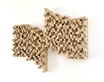 Sound Diffuser Shelves Modular Skyline Acoustic Panel 3.4k Hz 10k Hz ...