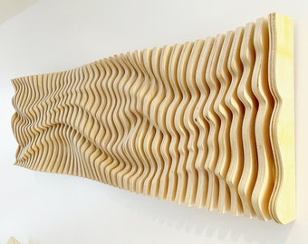 Flowing Parametric 3D Wave Artwork Acoustic Panel | Etsy