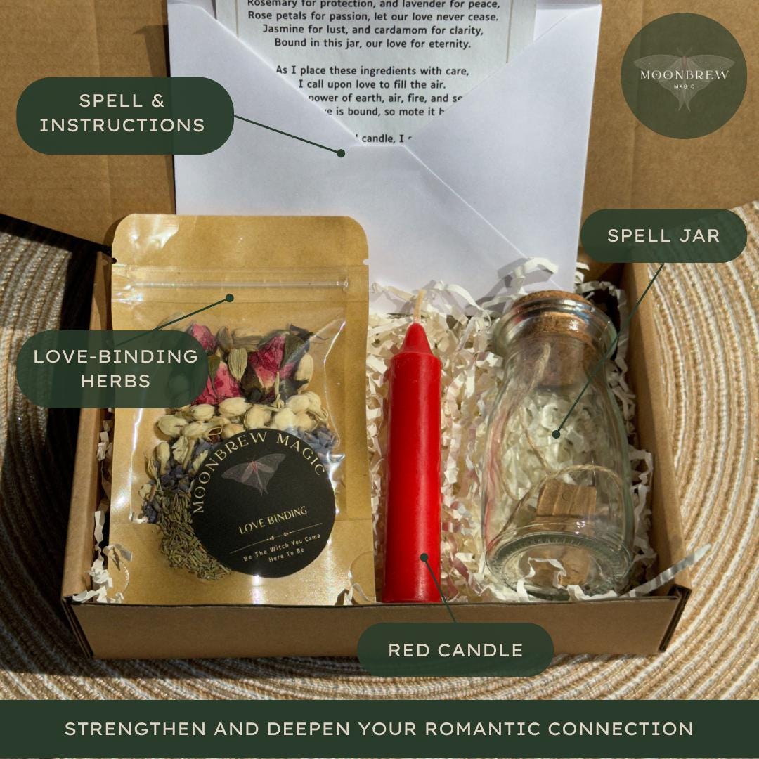 Love-binding – Spell Jar Kit | Ritual for Witchcraft Wicca Witch Pagan ...