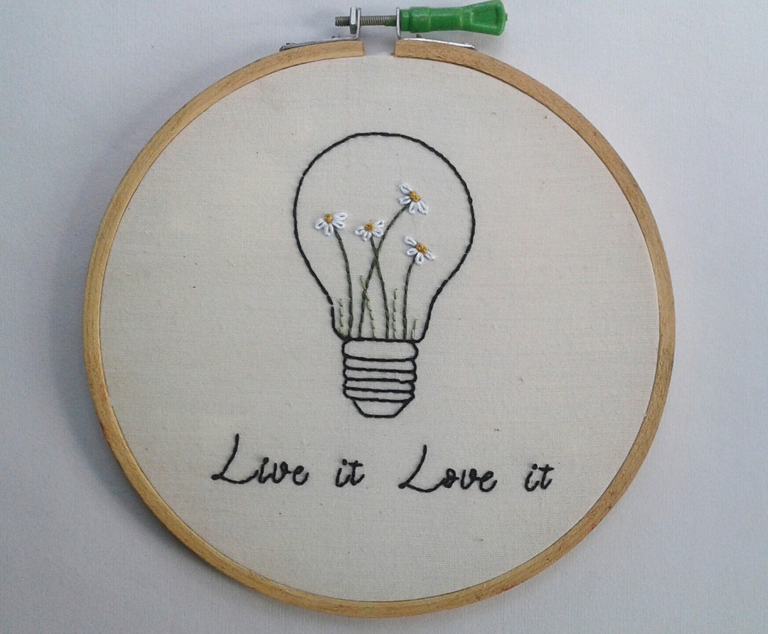 Custom Embroidery Hoop Design , Floral Hoop Art , Personalised ...
