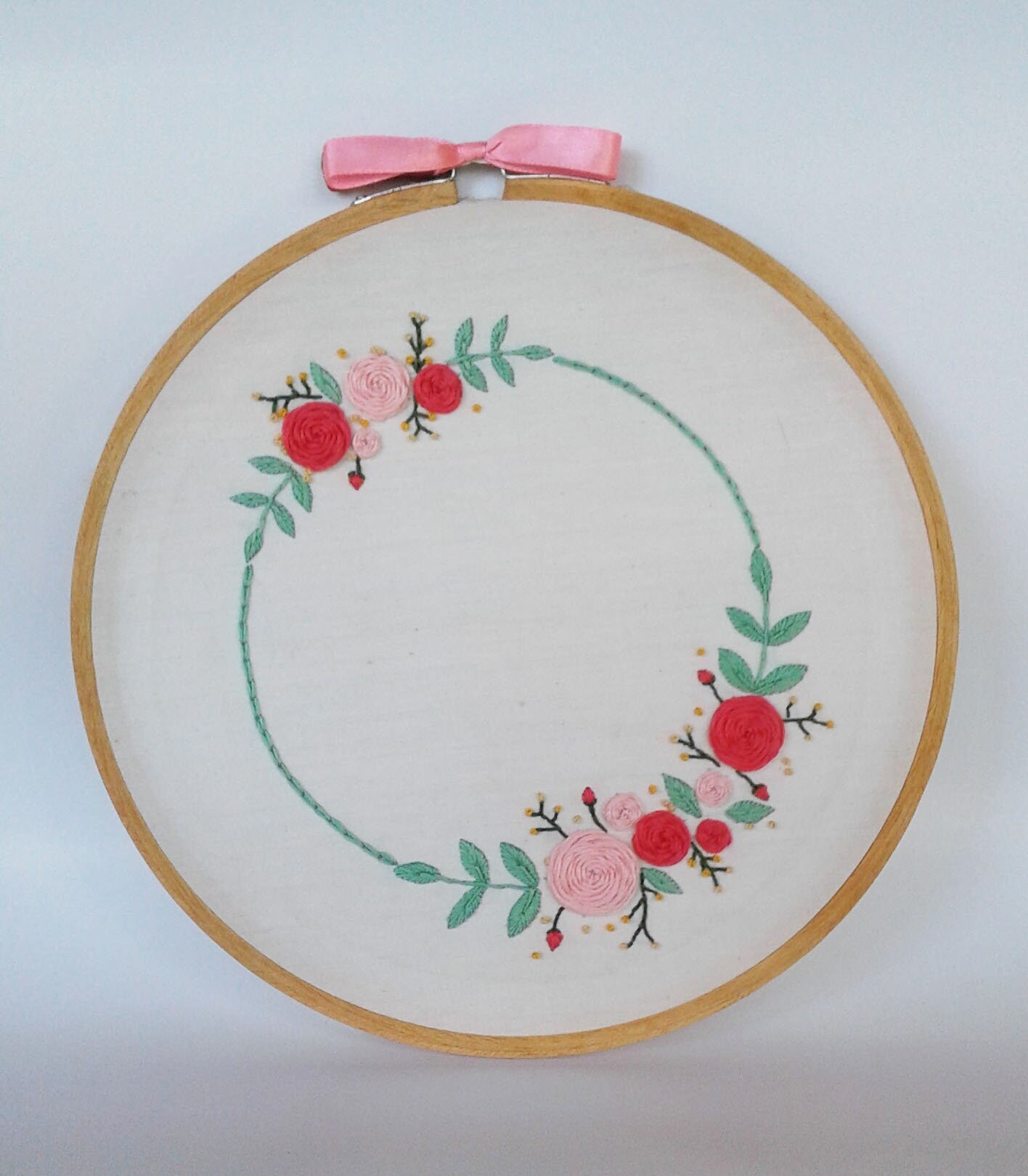 Customized Name Embroidery Hoop Gift , Floral Embroidery Hoop Design ...