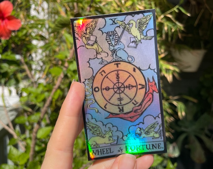 The Wheel of Fortune Tarot Card Holographic Die-cut Sticker - Etsy Canada