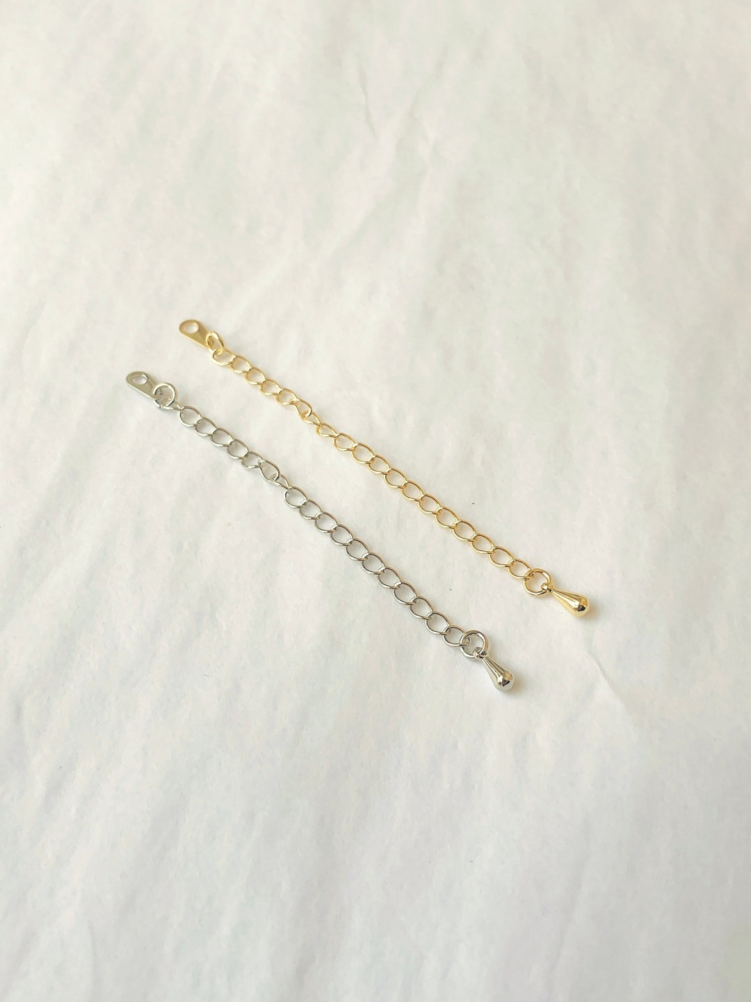 14K Gold / White Gold Plated Chain Extension, Necklace Bracelet ...