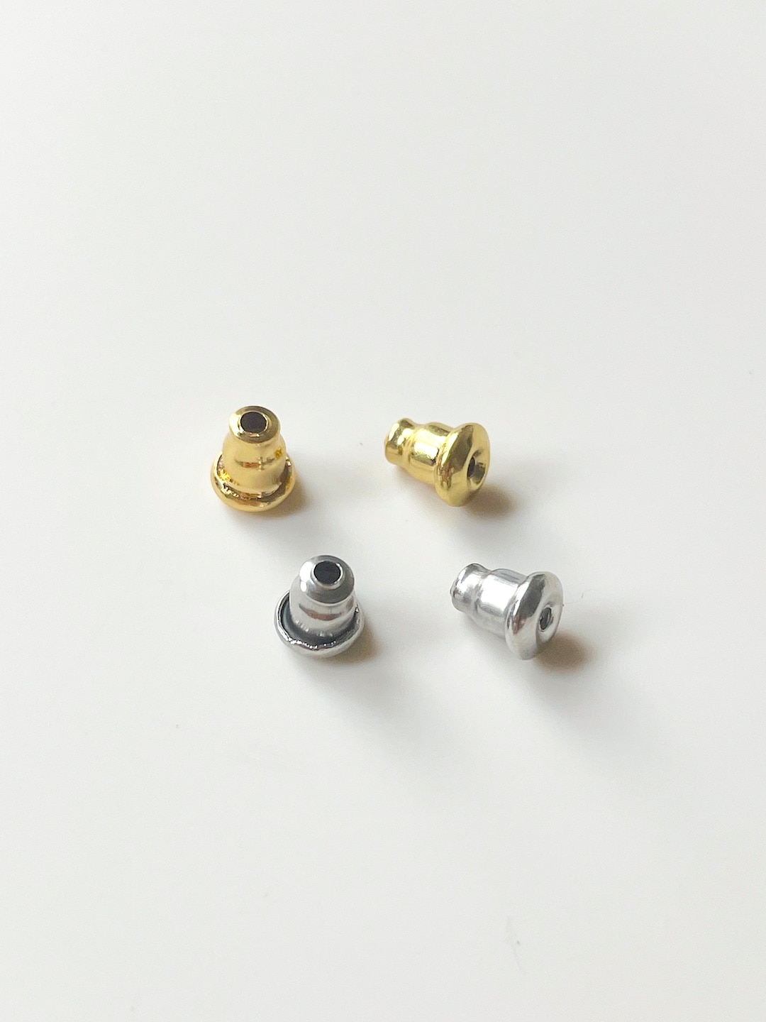 316 Stainless Steel Earring Back Stoppers, Steel Gold Bullet Ear Nuts ...
