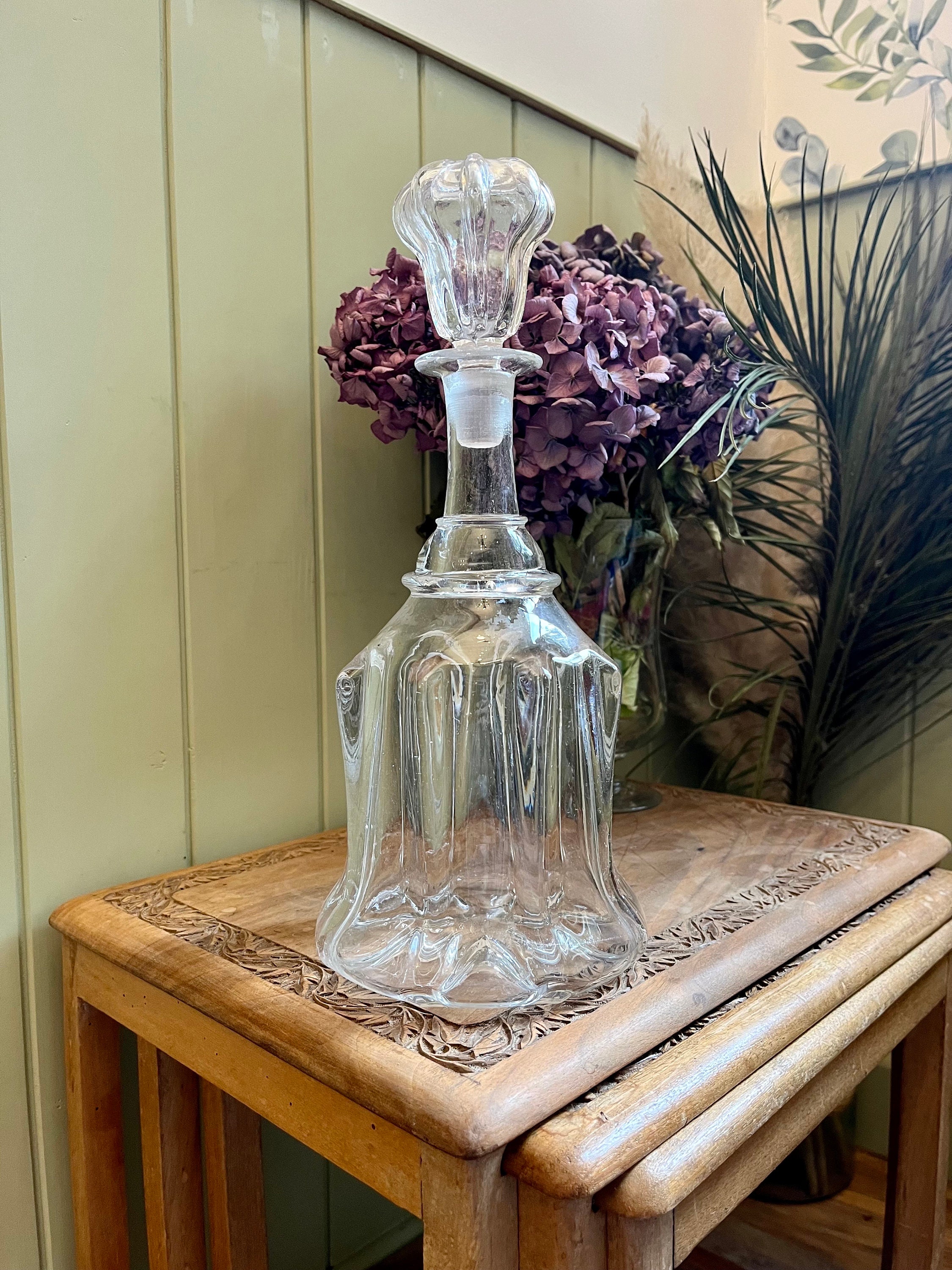 Antique Mallet Decanter a Stunning and Very Heavy Tall Blown - Etsy