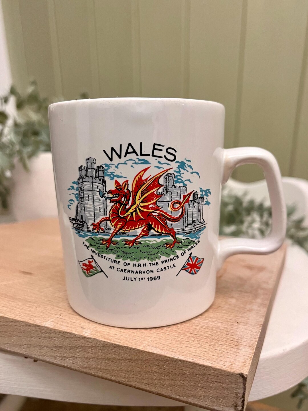 Vintage 1969 Wales Mug Commemorating the Investiture of Prince Charles ...