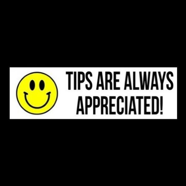 Tips Appreciated Sign - Etsy