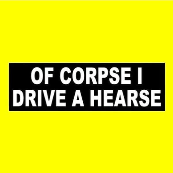Hearse Bumper Sticker - Etsy