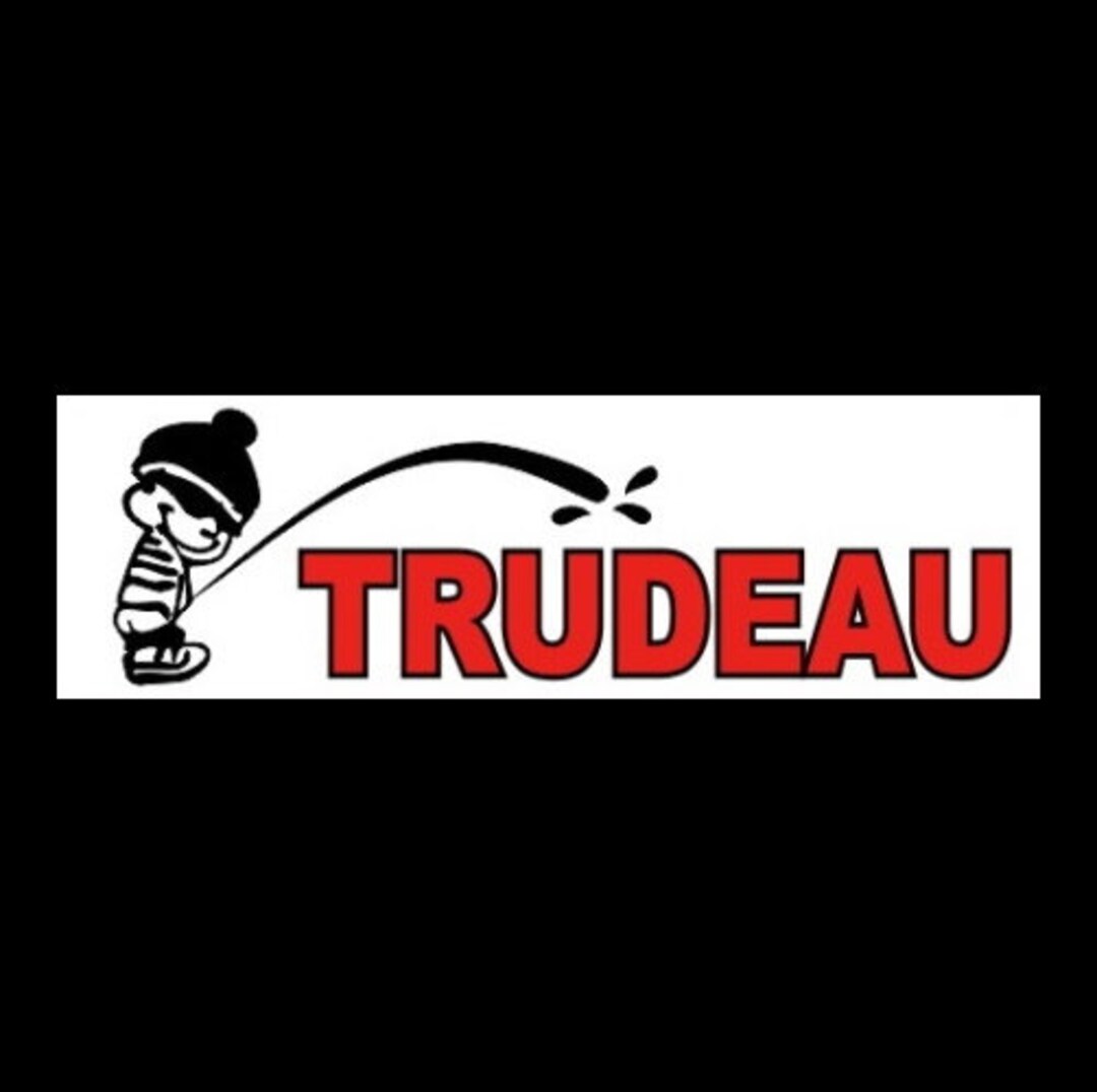 Funny "pee on Trudeau" ANTI TRUDEAU STICKER Pro Canadian Truckers ...
