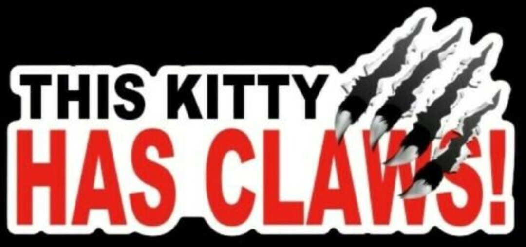Funny this Kitty Has Claws DIE CUT DECAL Goth Girl - Etsy