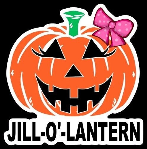 Funny jill-o'lantern Halloween DECAL Bumper Sticker Horror Prop Jack-o ...