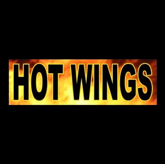 New hot Wings Restaurant STICKER Decal Sign - Etsy