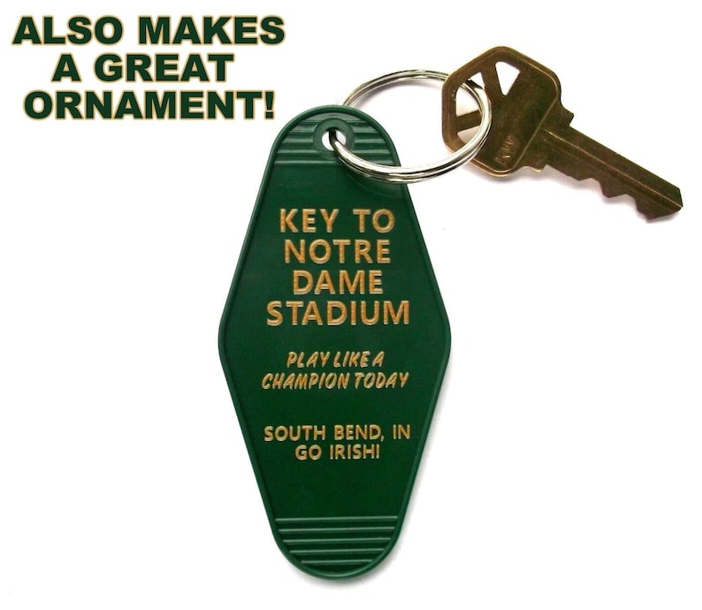 New "key to Notre Dame Stadium" KEY TAG Fighting Irish Football, South ...