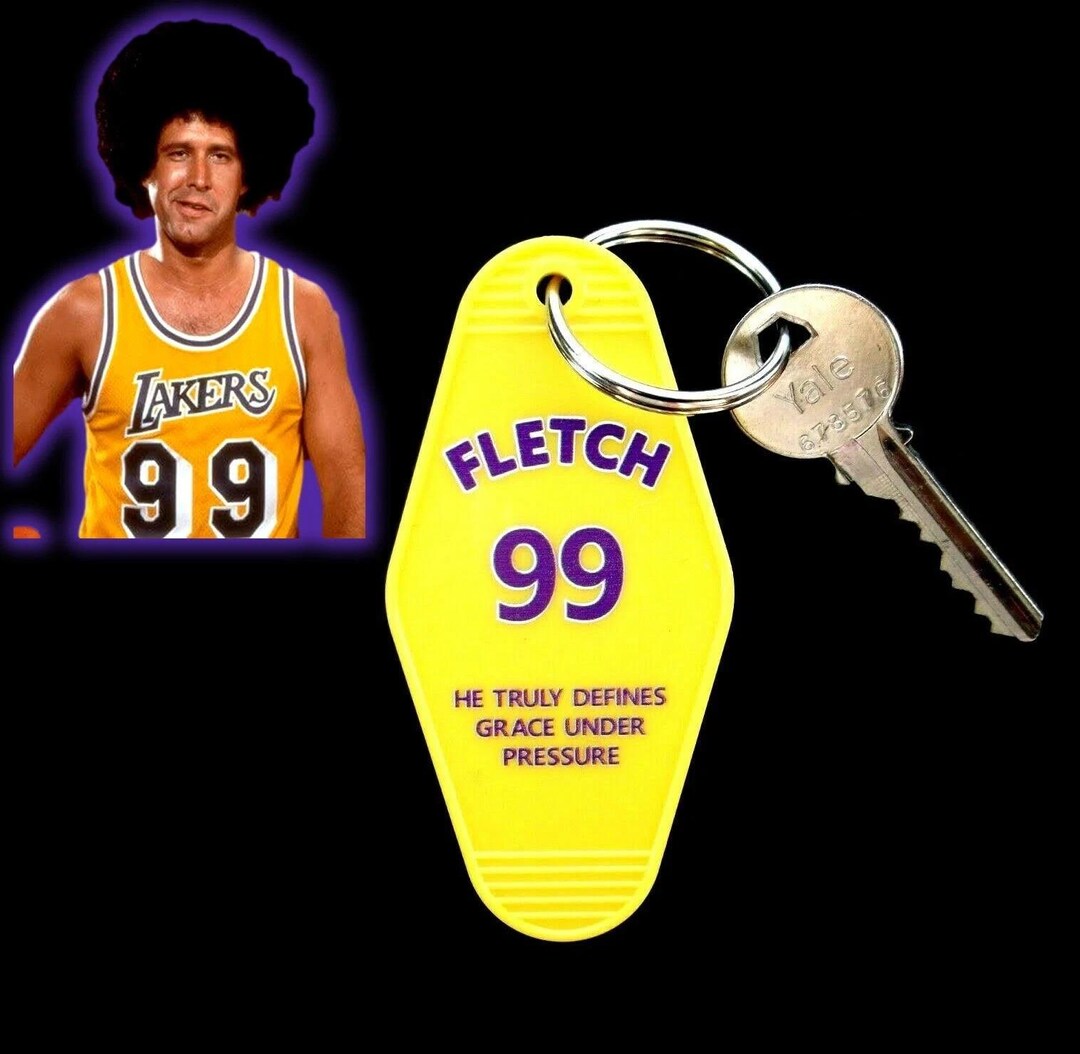 New FLETCH Los Angeles Lakers Jersey KEY TAG Prop, Movie Inspired ...
