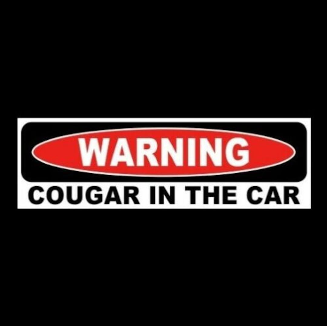 Funny cougar in the Car TALLADEGA NIGHTS STICKER, Bumper Decal, Ricky ...