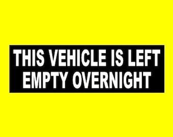 Overnight Vinyl Decal - Etsy