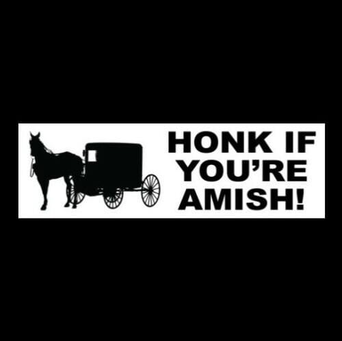 Funny honk If You're Amish Window Decal | Etsy