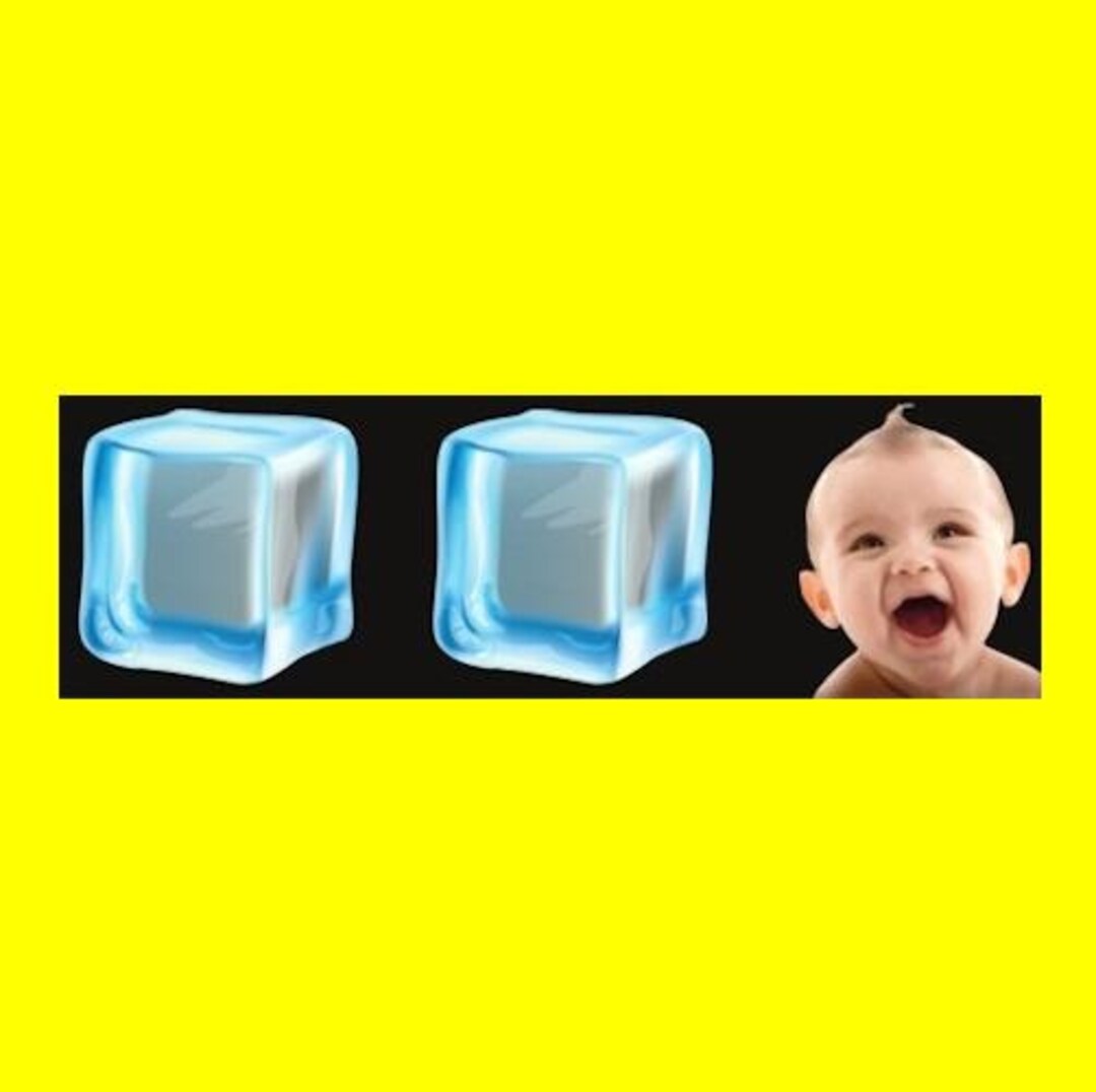 Funny "ice ICE Baby" Rap Music Parody Bumper Sticker, Hip Hop Decal ...