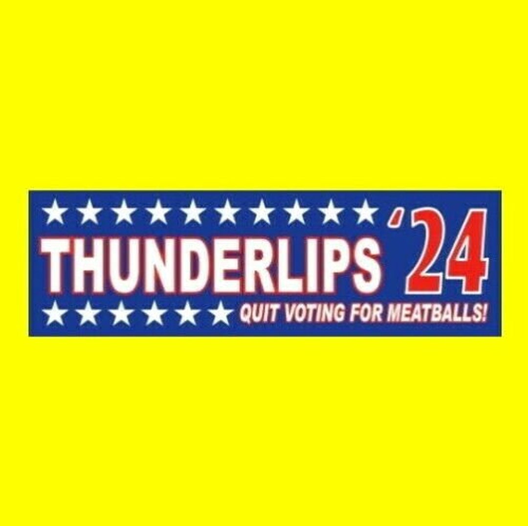Funny thunderlips '24 Bumper Sticker Hulk - Etsy