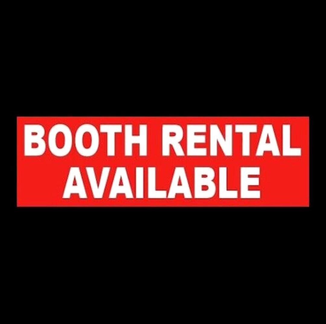 New "booth RENTAL Available" Sticker, Business Decal Sign Antique Mall ...