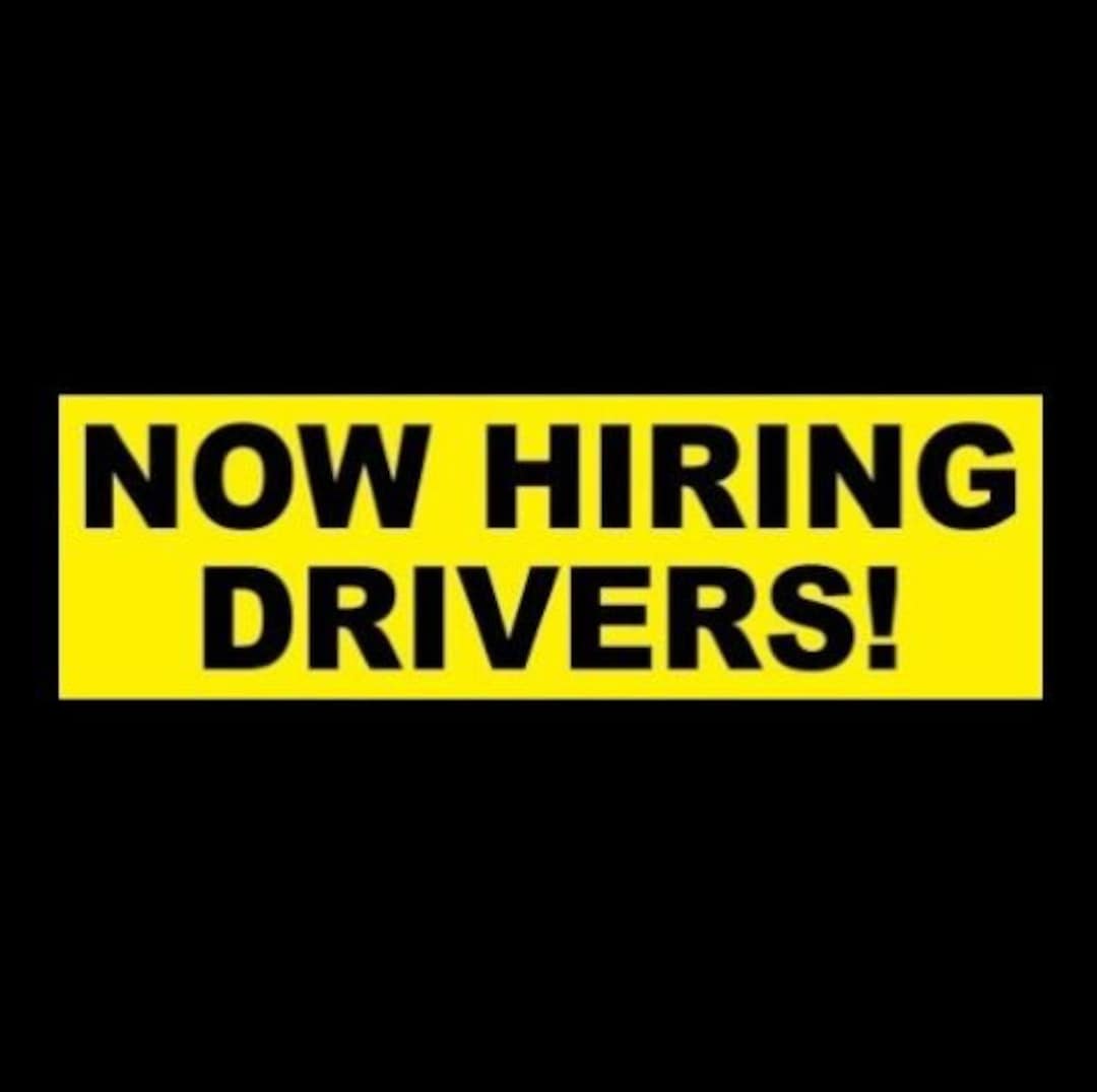New "now HIRING Drivers!" Bumper Sticker, Pizza Delivery, Tractor ...