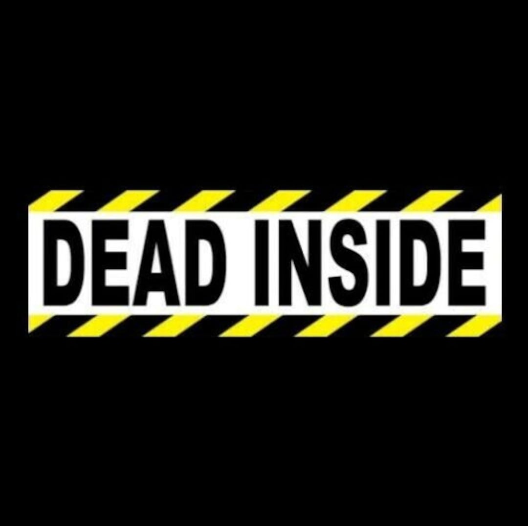 Funny "dead Inside" Bumper Sticker, Decal Sign, Funeral Hearse, Zombie ...