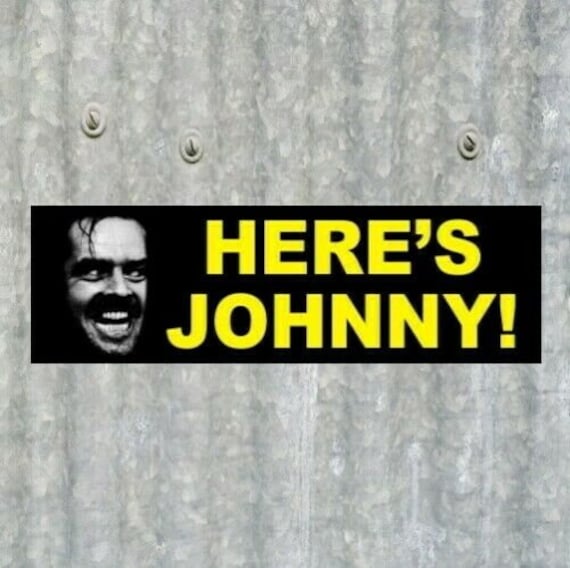 Stickers, Labels & Tags Jack Nicholson Creepy HERE'S JOHNNY The Shining ...