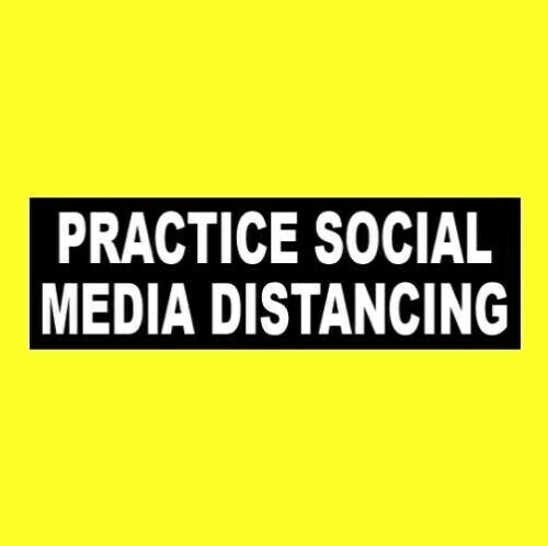 Funny practice Social Media Distancing BUMPER - Etsy