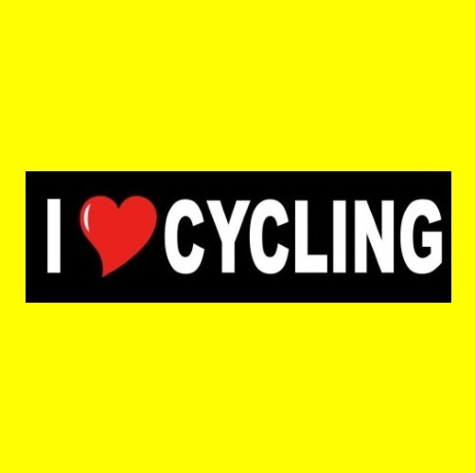 New "i LOVE Cycling" Bumper Sticker, Bicycling Decal, Biking, Bicycle ...