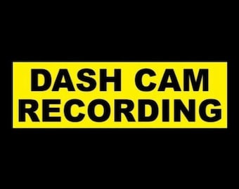 Dash Cam Warning - Etsy