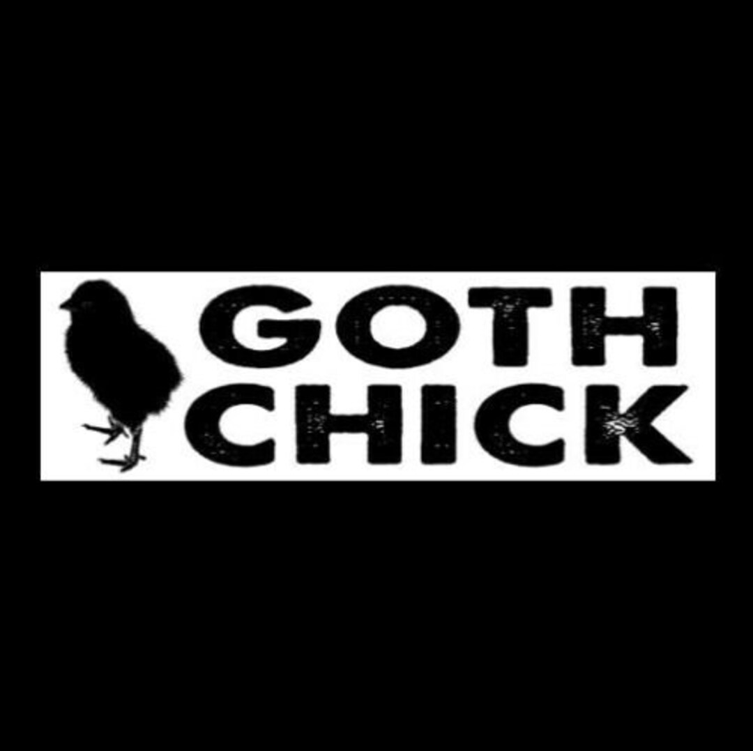 Funny "goth Chick" Bumper Sticker, Goth Girl Decal, Vampire, Emo ...