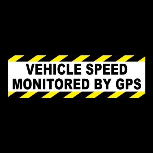 New "vehicle Speed Monitored by Gps" BUMPER STICKER Company Vehicle ...