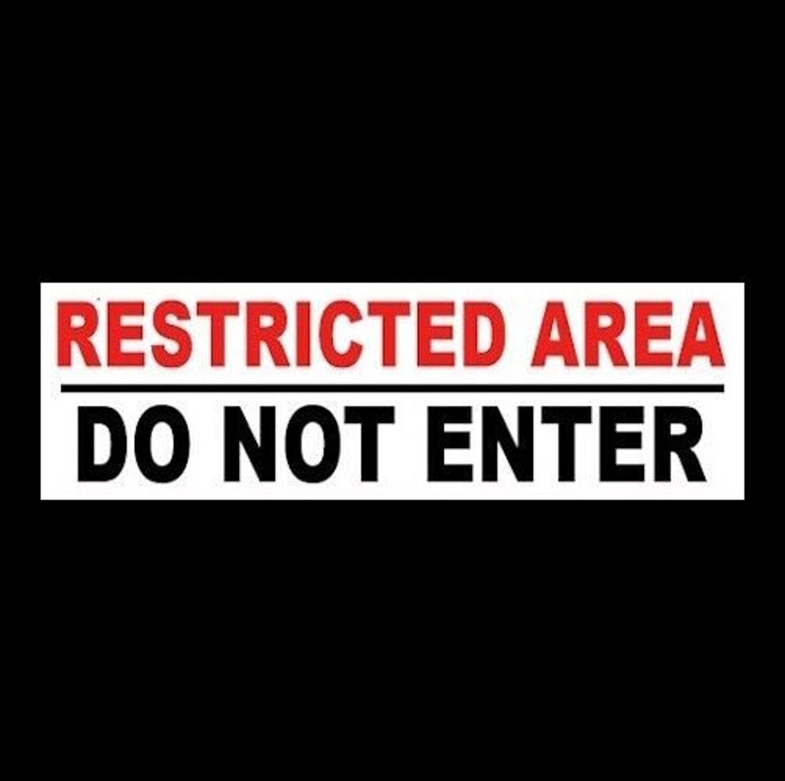 New "restricted Area - Do Not Enter" WARNING STICKER Business Security ...